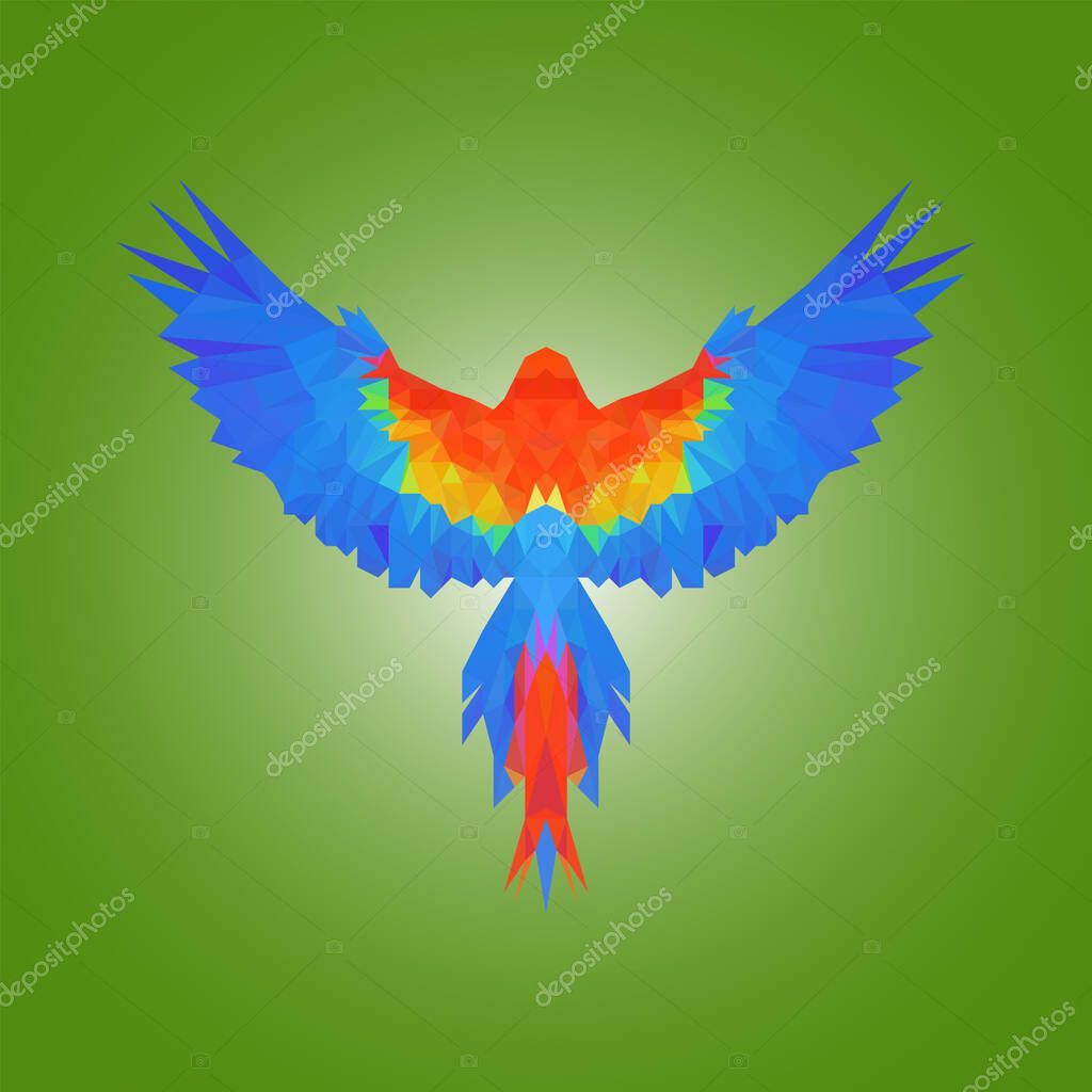 Bajo loro poli volando desde la vista posterior diseño de ilustración 2022