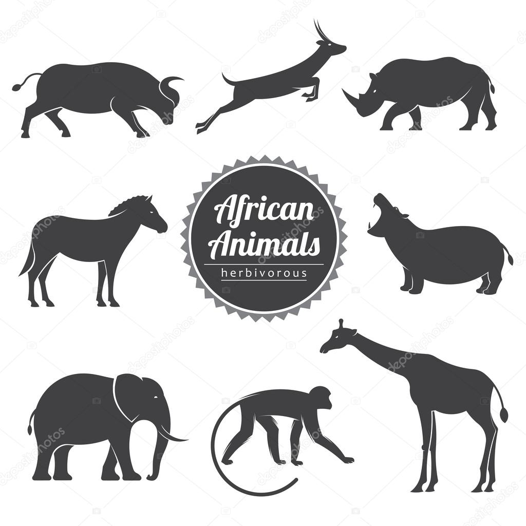 Vector animals set Stock Vector by ©lavrentev 98048250