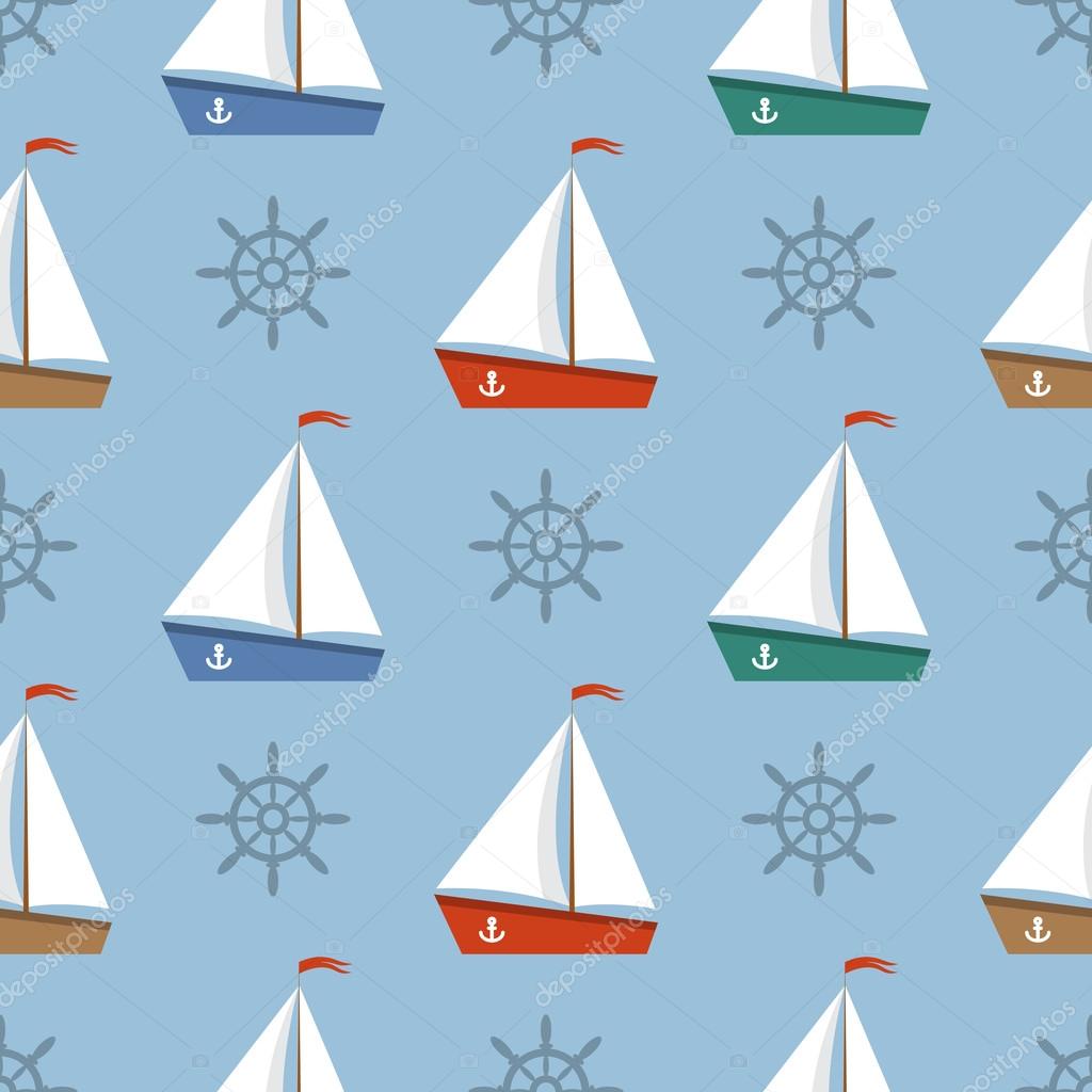 Nautical seamless pattern Stock Vector by ©Alliya2000 104580360