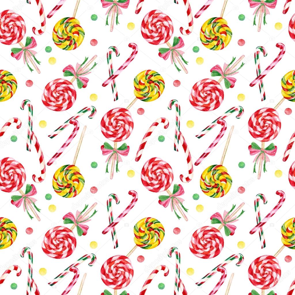 Lollipop candy cane seamless pattern Stock Illustration by ©Tetiana ...
