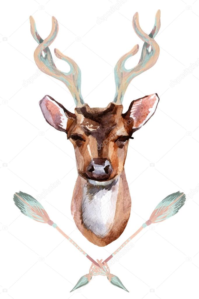Deer front view | Deer - Front View — Stock Photo © Tetiana_Syrytsyna ...