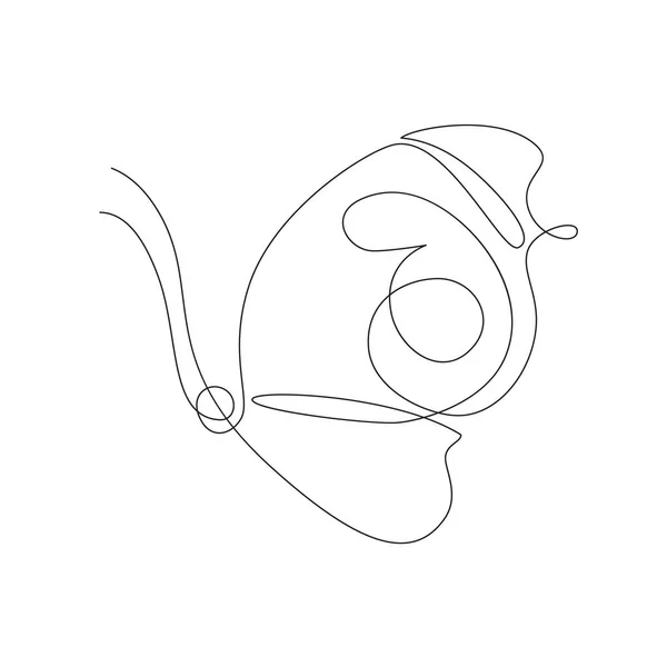 Butterfly one line drawing Vector Art Stock Images | Depositphotos