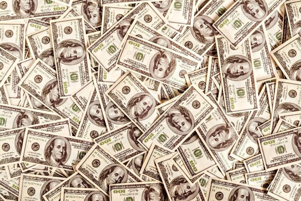 Many 100 dollars background Stock Photo by ©TanaCh 123886996
