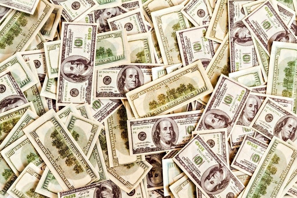 Many 100 dollars background Stock Photo by ©TanaCh 124717434