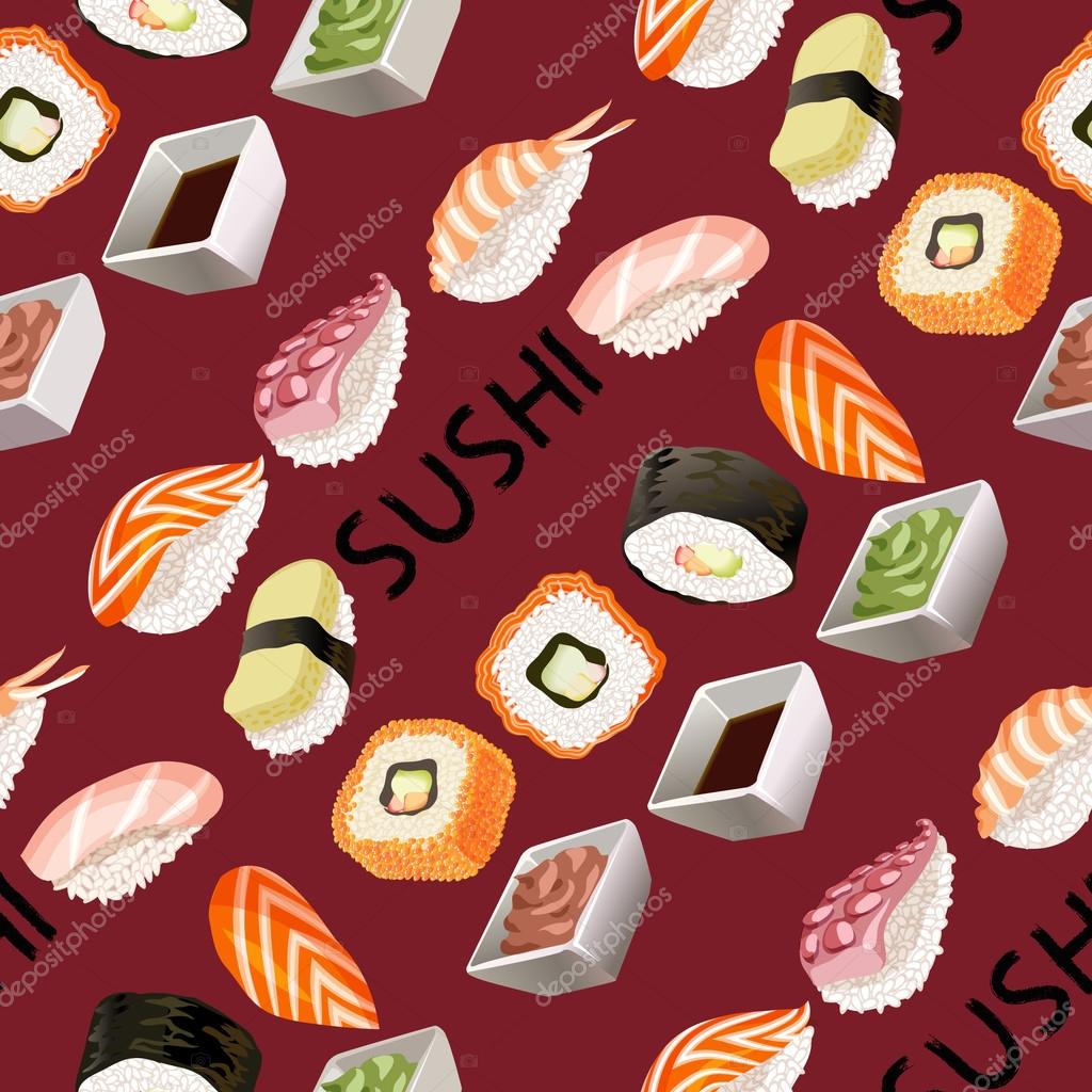 Sushi background design. Stock Vector Image by ©IraDvilyuk #117777164