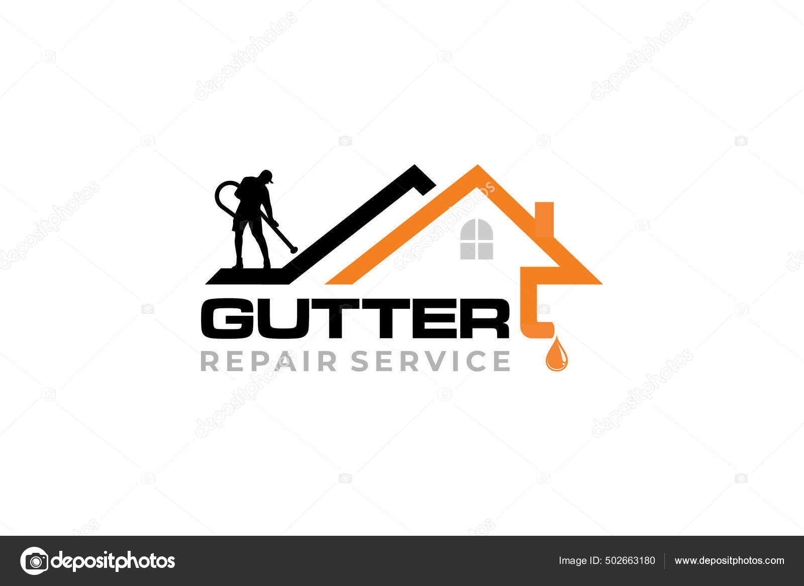 Gutter Company Logo Rain Gutter Logo Hi Res Stock Photography And