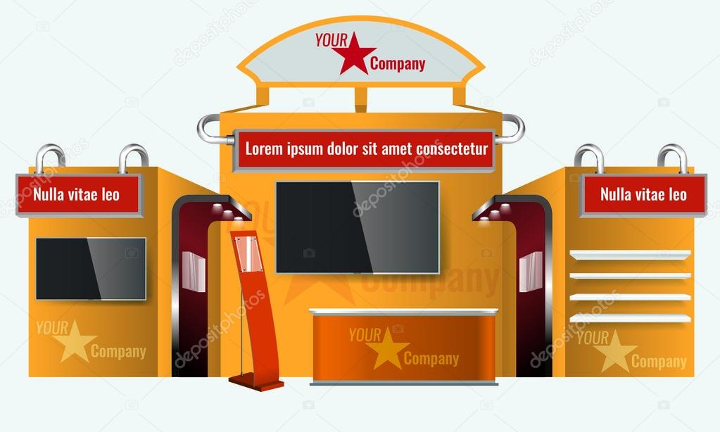 Creative exhibition stand design. Booth template. Corporate identity ...