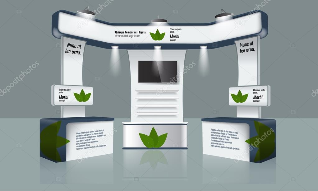 Diseño creativo del stand de exposición. Plantilla Trade Booth. vector ...