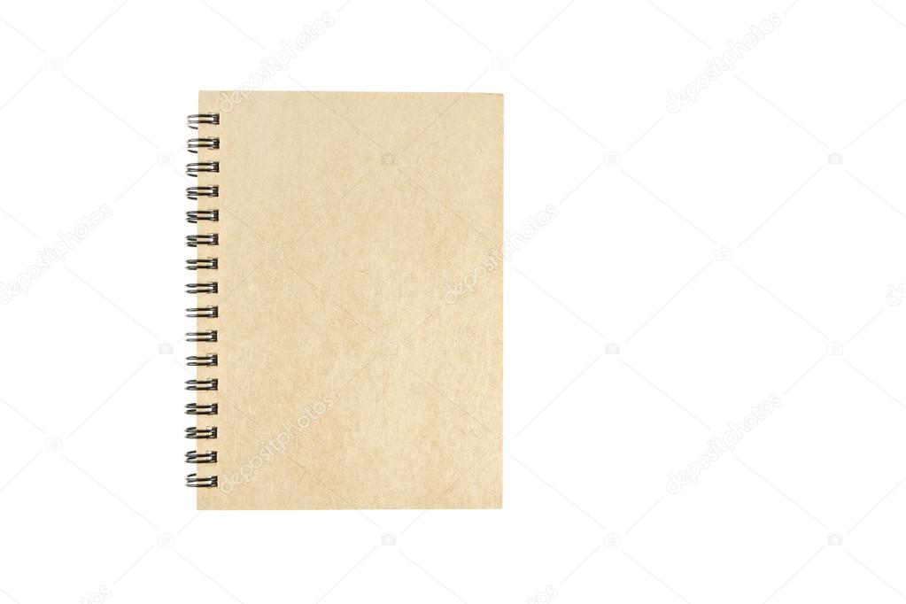 Brown notepad on isolated white — Stock Photo © nattstudio #83993302
