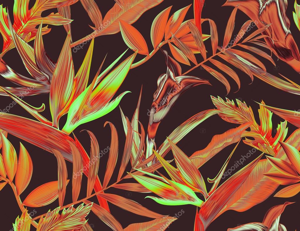 Seamless tropical flower pattern Stock Photo by ©themisha 90622104