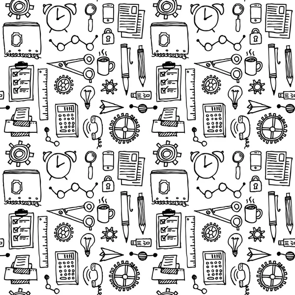 Business doodle seamless office background — Stock Vector © themisha ...