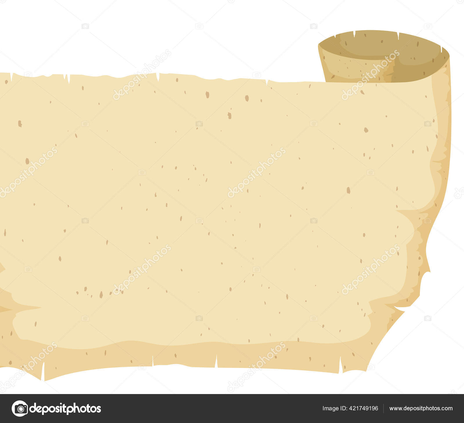 Isolated Template Ancient Unrolled Scroll Design White Background Stock Vector Image by ©PenWin ...