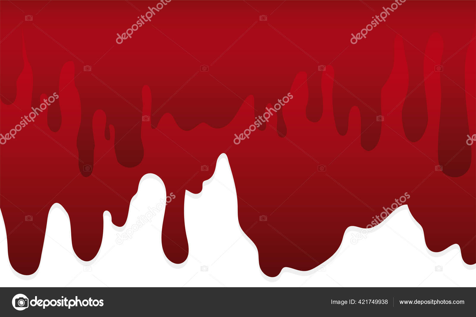 White Background Covered Red Blood Dripping Slowly Stock Vector by ©PenWin 421749938
