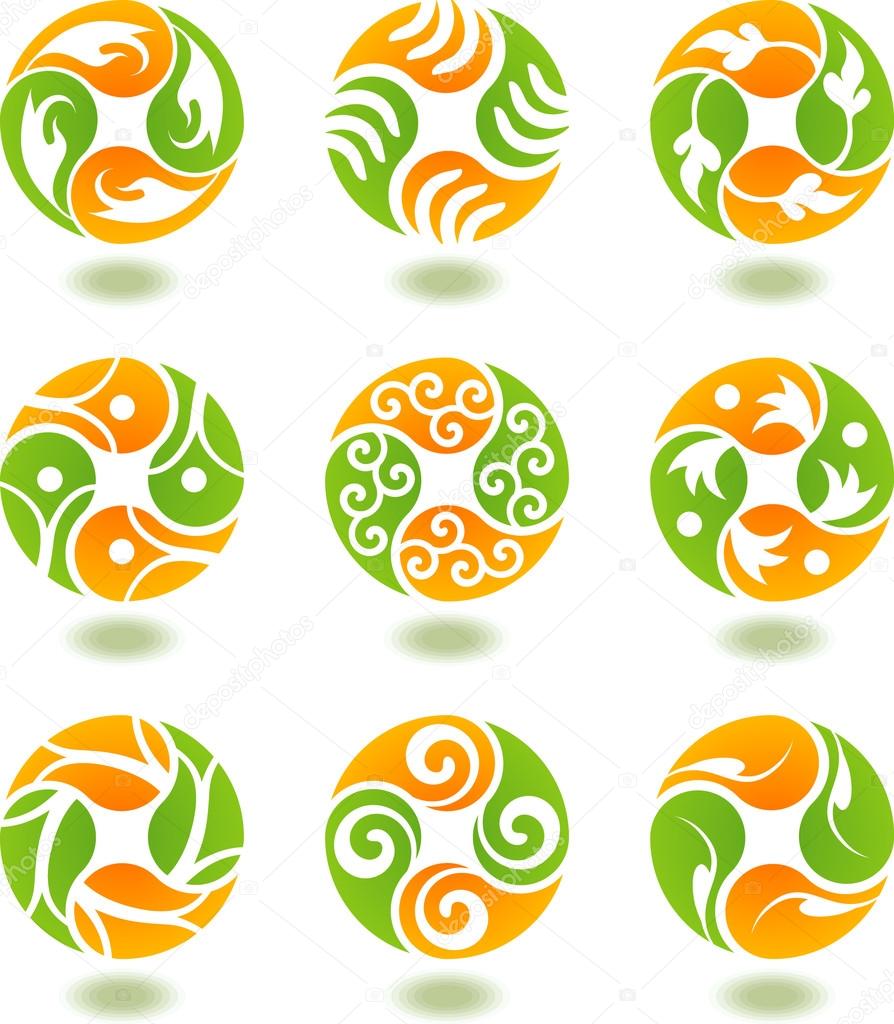 Round symbols Stock Vector by ©Pingwinwinner 84058108