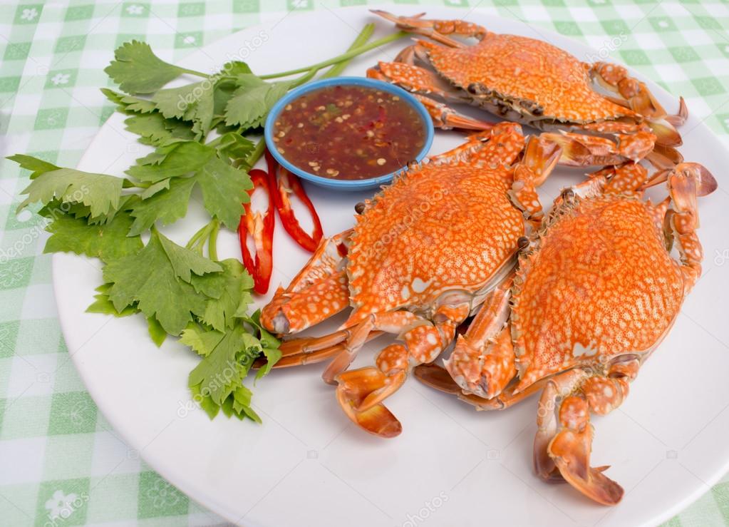 Boiled crabs — Stock Photo © chaioj #83378004