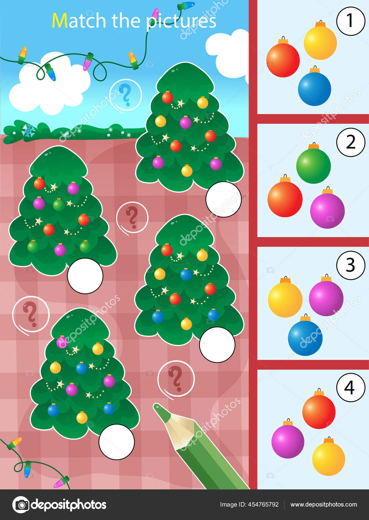 Matching Game Education Game Children Puzzle Kids Match Elements ...