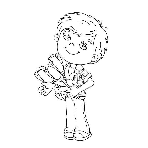 Boy Standing Coloring Page