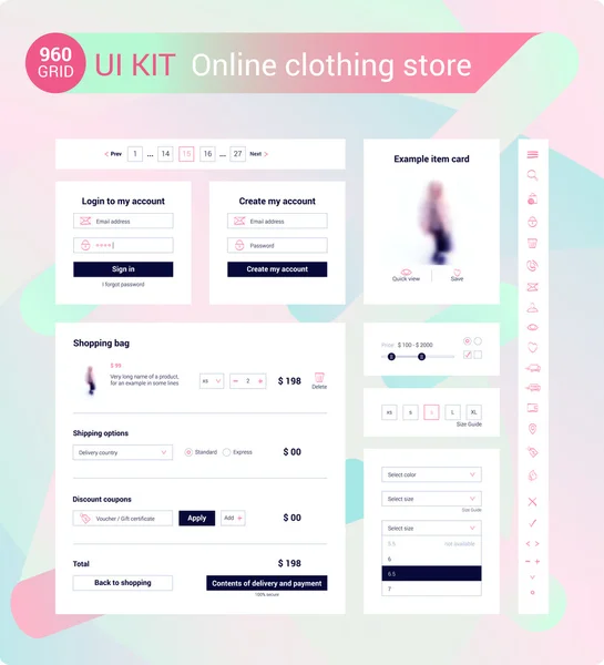 The modal windows for the development of the web site. Stock Vector ...