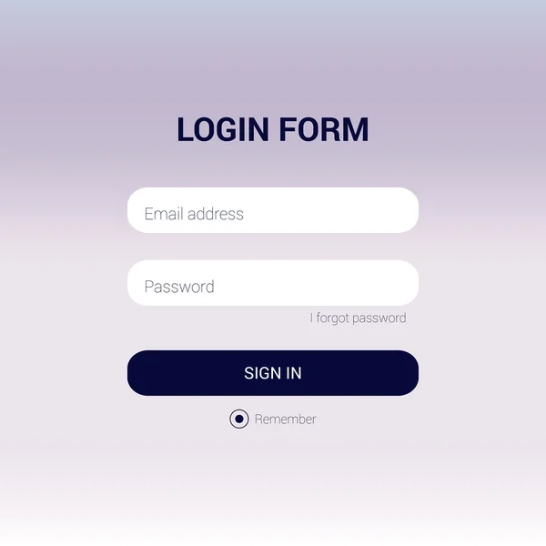 UI elements, Login form and Registration form, strict clean style, flat ...