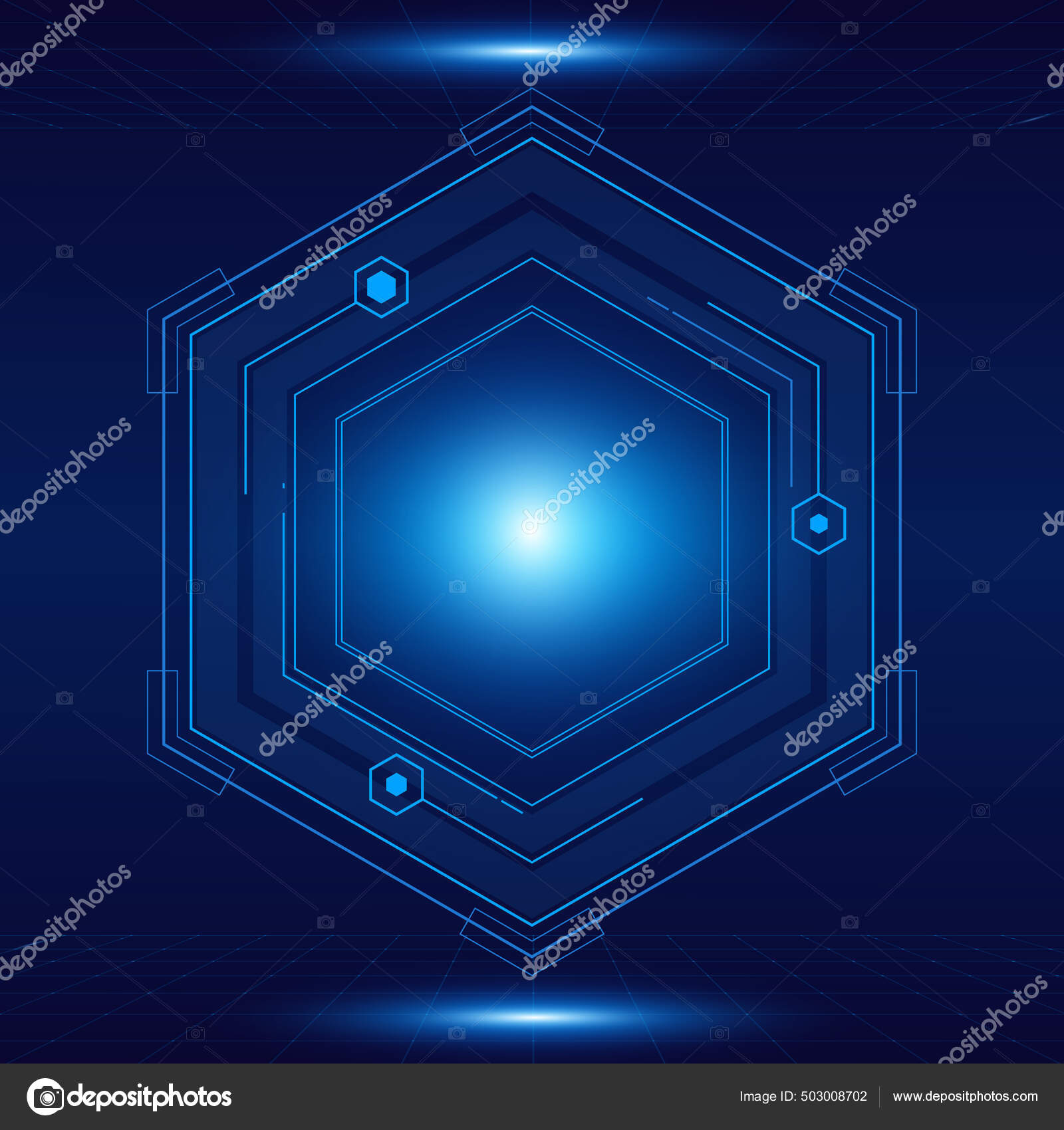 Vector Sci Hexagonal Futuristic Pattern Innovation Future Technology ...