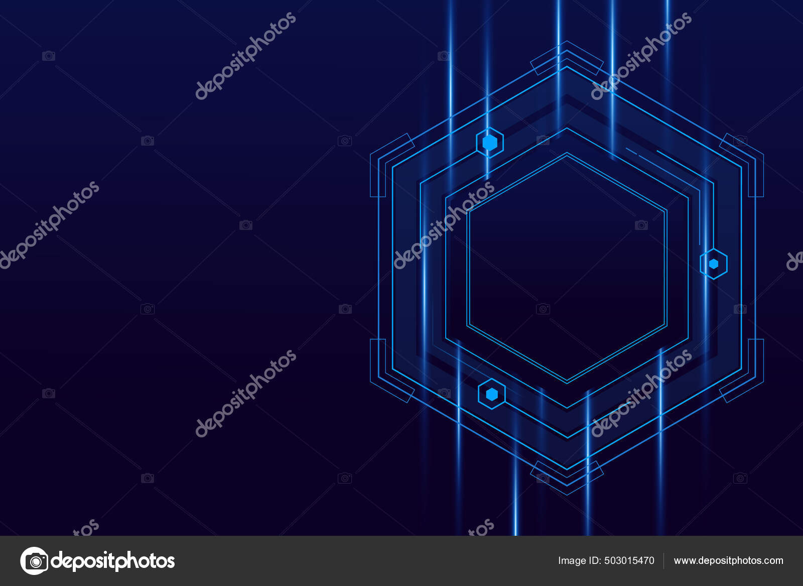 Vector Sci Hexagonal Futuristic Pattern Innovation Future Technology ...