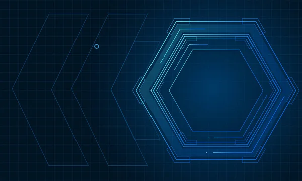 Vector Sci Hexagonal Futuristic Pattern Innovation Future Technology ...