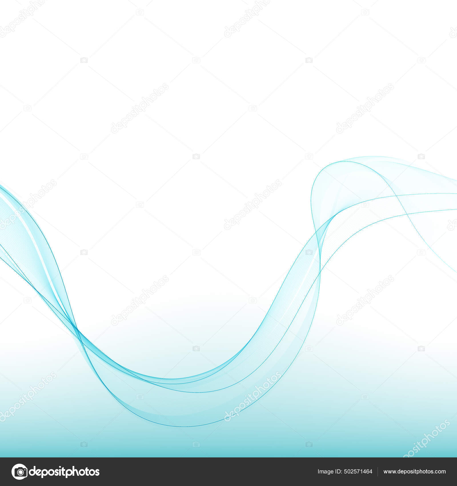 Abstract Light Blue Wave Vector Curves Stock Vector Image by ...