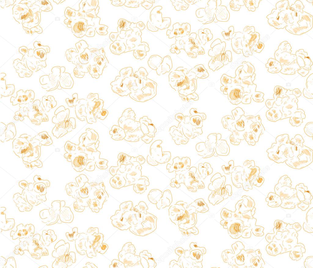 Beautiful sketch of a large popcorn pattern Stock Vector Image by ...