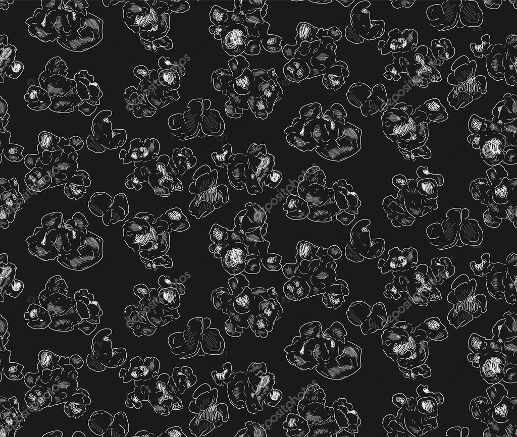 Beautiful sketch of a large popcorn pattern Stock Vector Image by ...