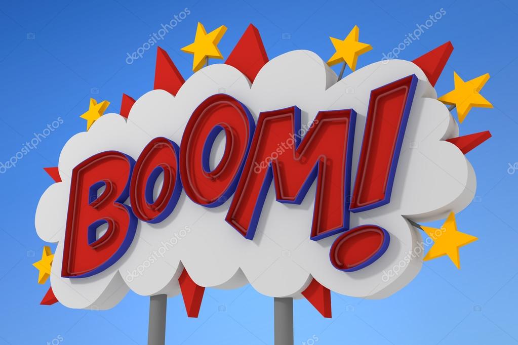 BOOM! Sound Effect Neon Sign Stock Illustration by ©patrickparks #83237878