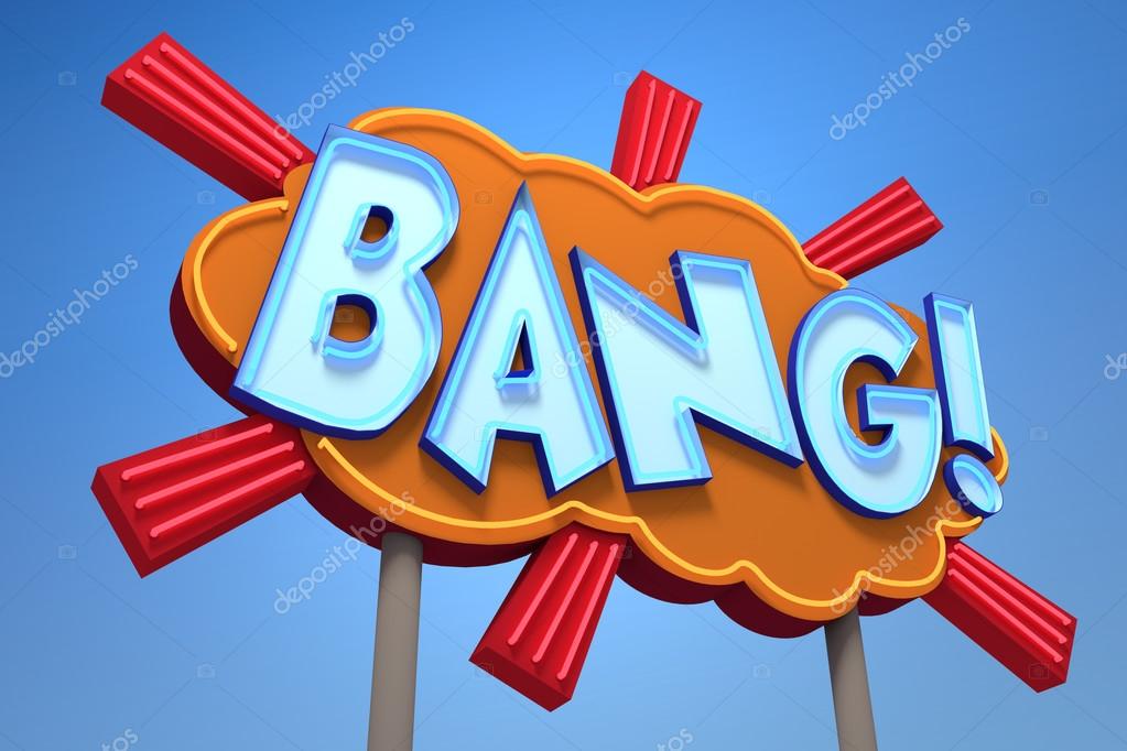BANG! Sound Effect Neon Sign Stock Illustration by ©patrickparks #83237966