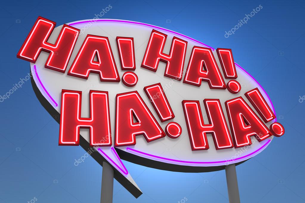 HA! HA! HA! HA! Sound Effect Neon Sign — Stock Photo © patrickparks ...