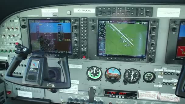 The dashboard, cockpit of the airplane Cessna 208B Grand Caravan ...