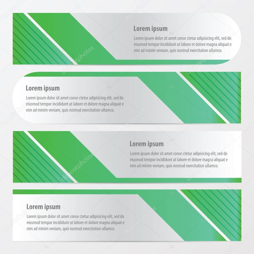 Template banner set Design green color Stock Vector Image by ©PAPAGraph ...