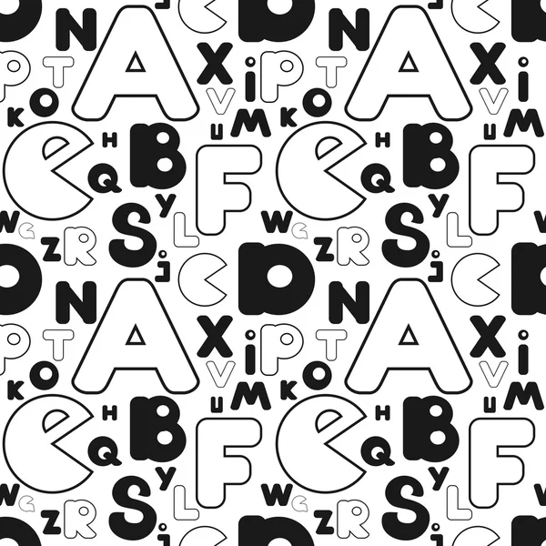 Repeating alphabet pattern on yellow background Stock Vector Image by ...