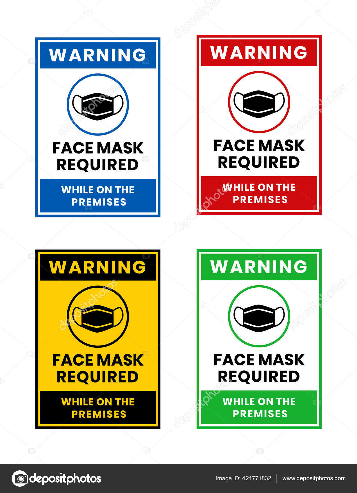 Masks Required Sign Vertical Warning Signage Masks Required Stock ...