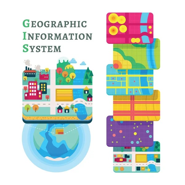 GIS Concept Data Layers for Infographic Stock Vector by ©naschy 132403892