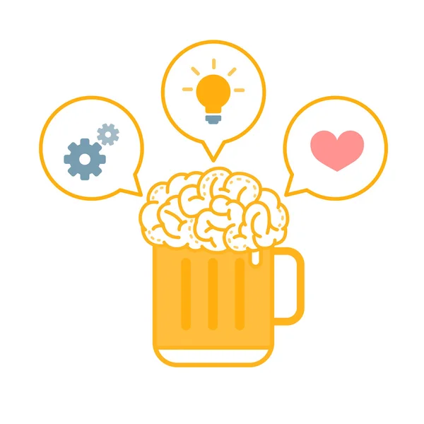 Alcohol brain Vector Art Stock Images | Depositphotos