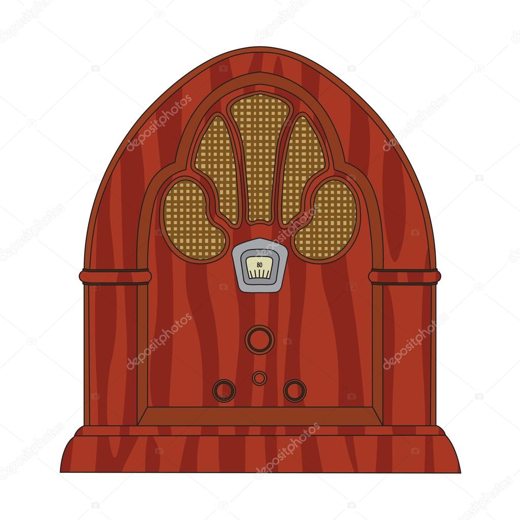 Cartoon Old Radio