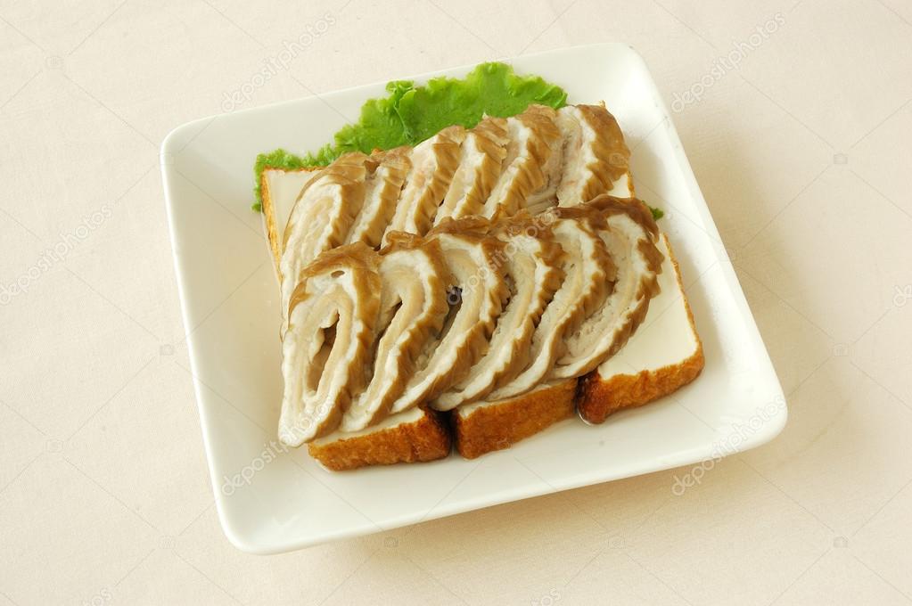 Pork intestine with spiced soy sauce — Stock Photo © ytyoung1220 #86503898