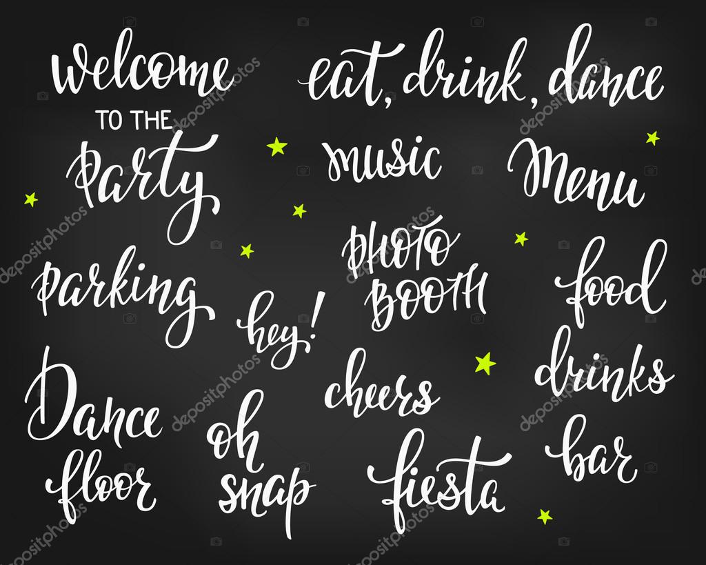 Party lettering set Stock Vector Image by ©LenaRo #114732484