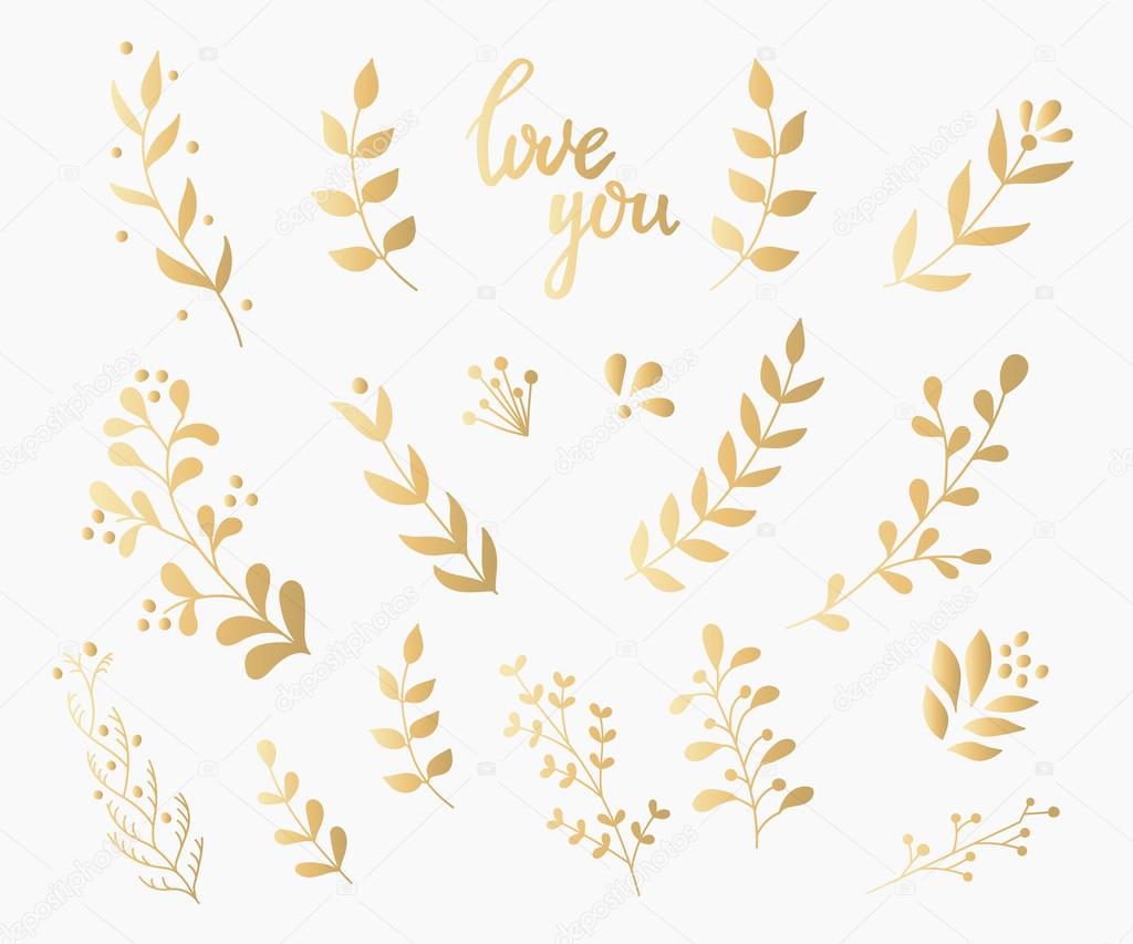 Flourish ornate decoration gold ink calligraphy — Stock Vector © LenaRo ...