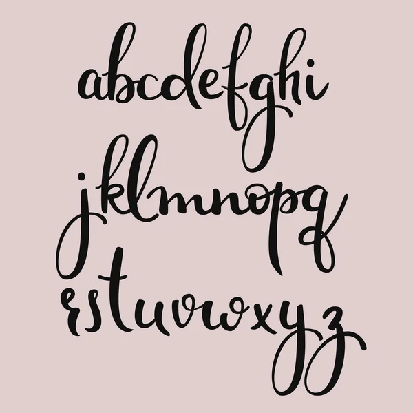 Handwritten brush style calligraphy cursive font Stock Vector by ...