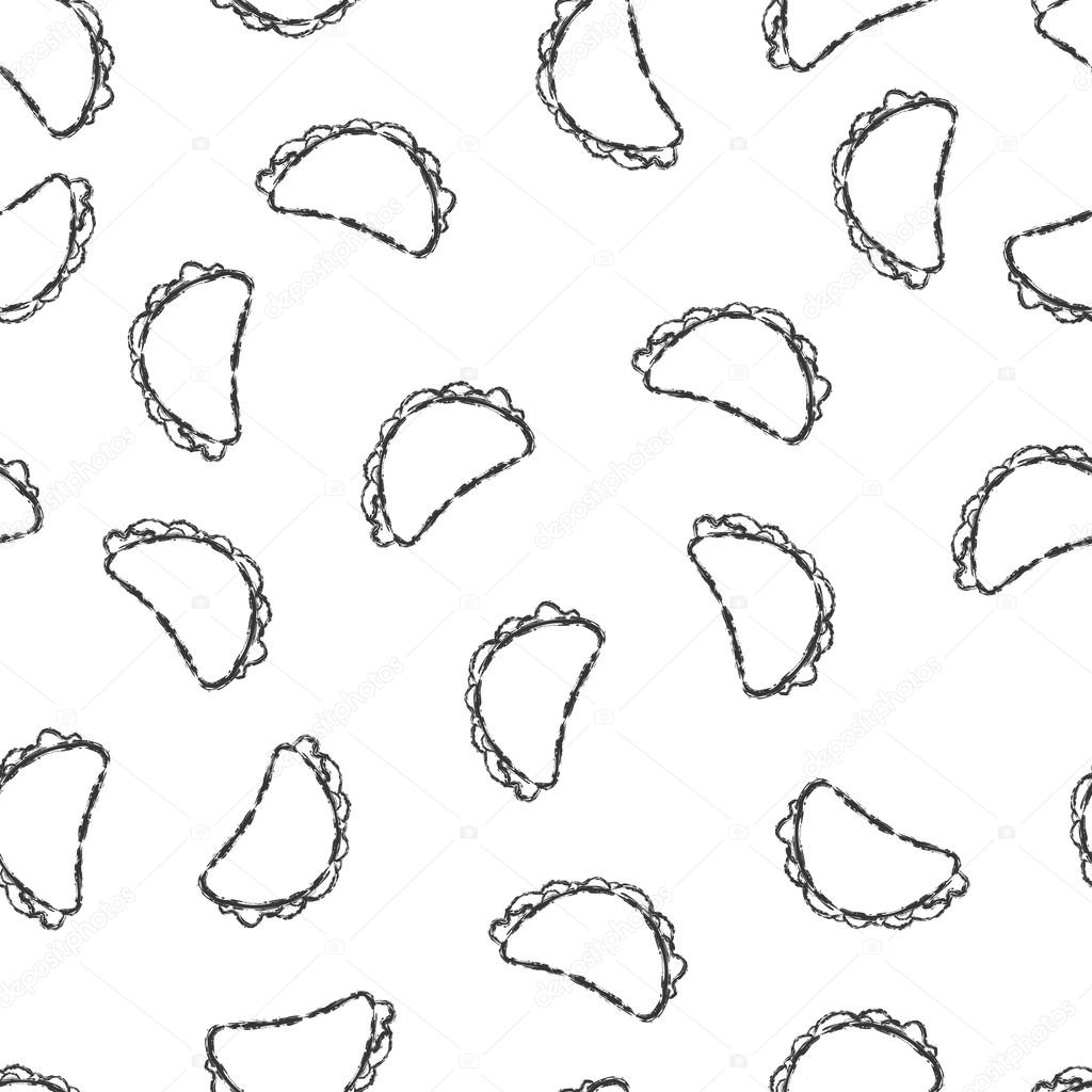 Black And White Taco Illustration