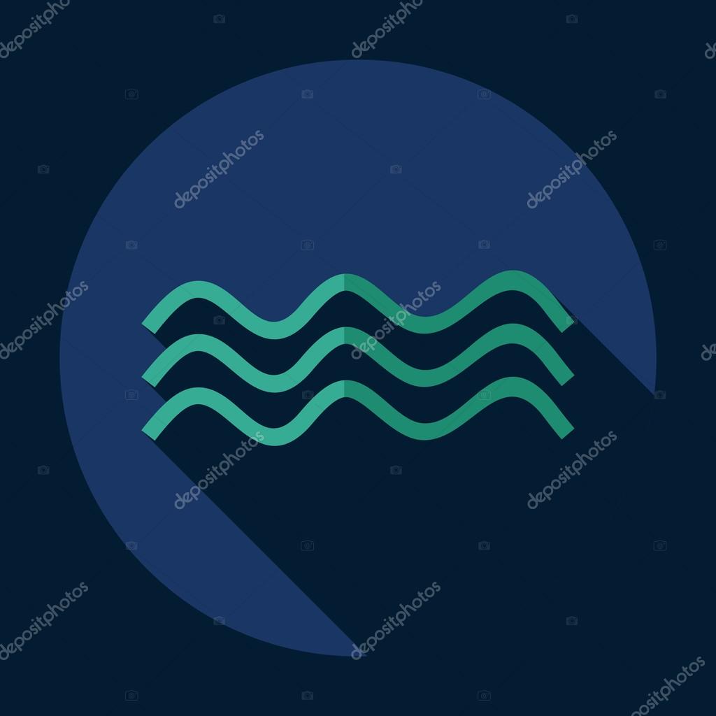 Flat modern design with shadow Icon wave Stock Vector by ©ArtVarStudio ...