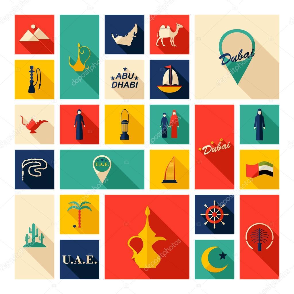 Flat concept design with shadow SEO Emirates icon Stock Vector by ...