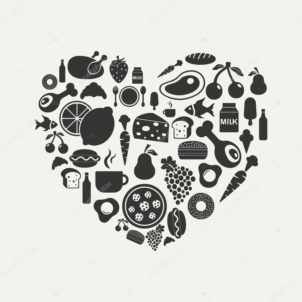 Food icons vector image Stock Vector by ©ArtVarStudio #94241300