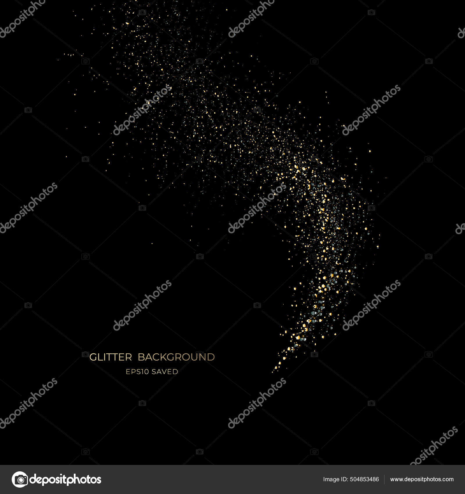 Gold Stardust Light Glitter Background Stock Vector by ©ohlee 504853486