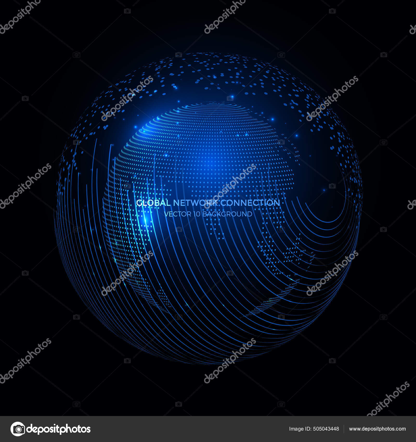 Connection Lines Earth Globe Communication Technology Internet Business ...