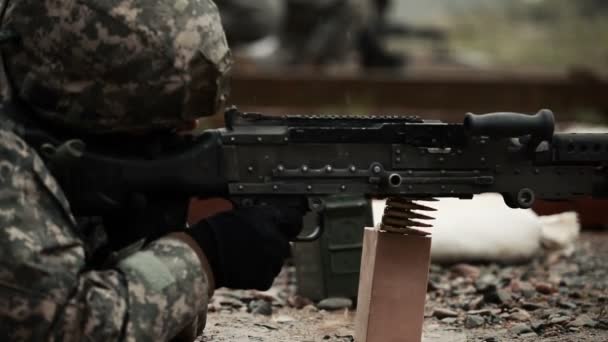Multiple machine gun rapid fire — Stock Video © Stockfootage #96794342